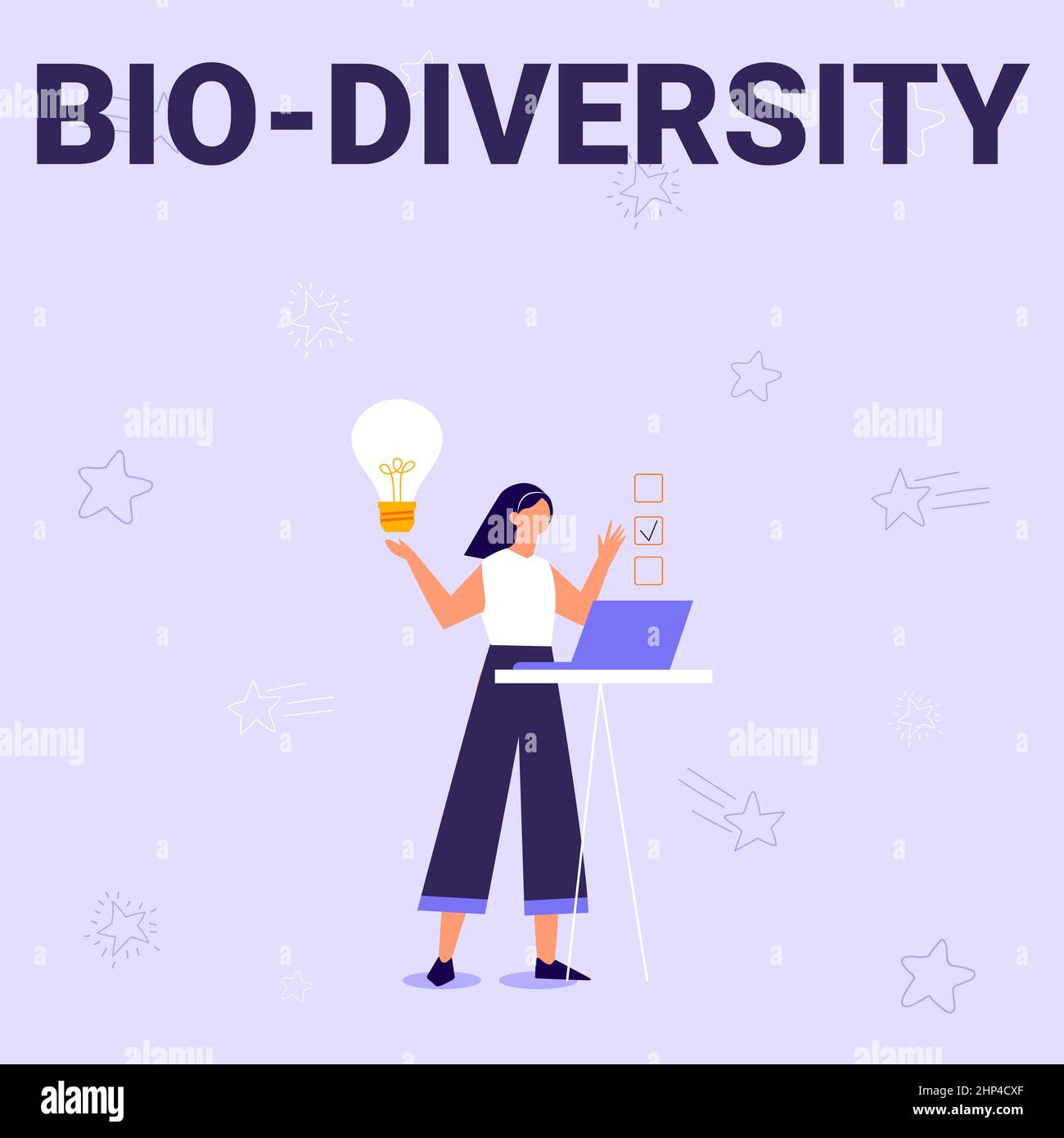 Text caption presenting Bio Diversity, Internet Concept Variety of Life ...