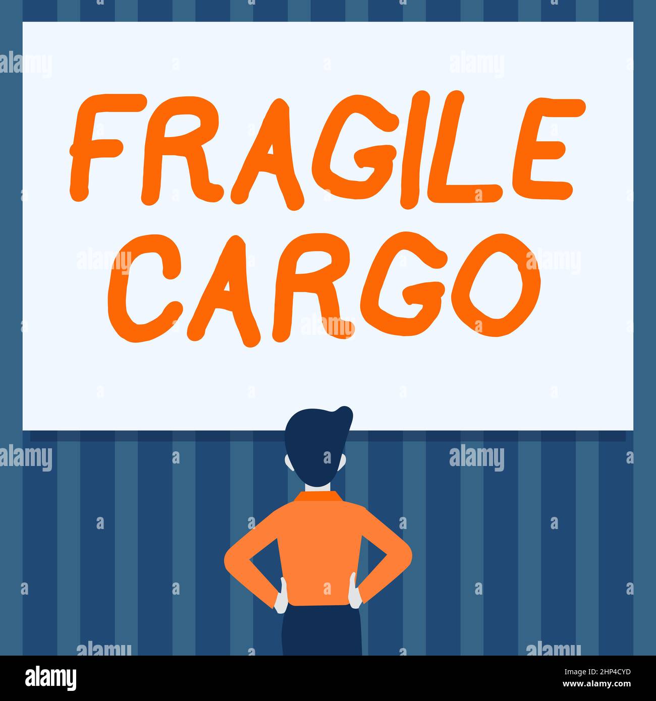 Text sign showing Fragile Cargo, Business idea Breakable Handle with ...