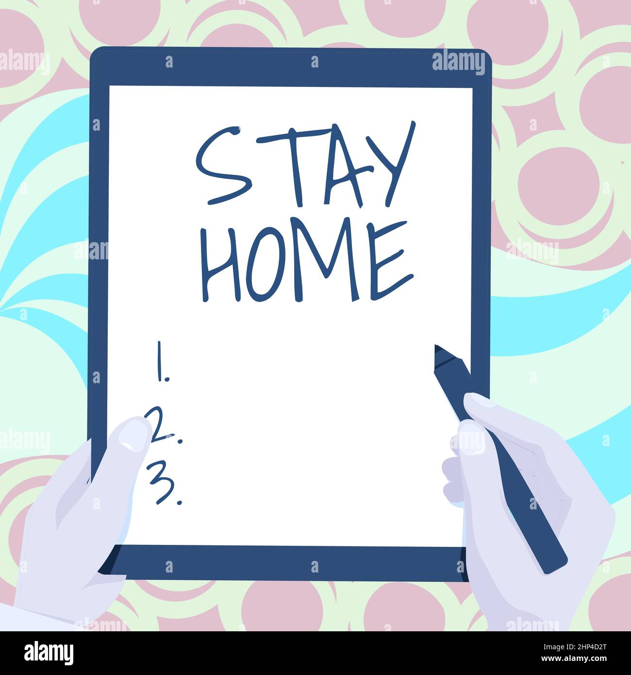 Conceptual display Stay Home, Concept meaning not go out for an ...