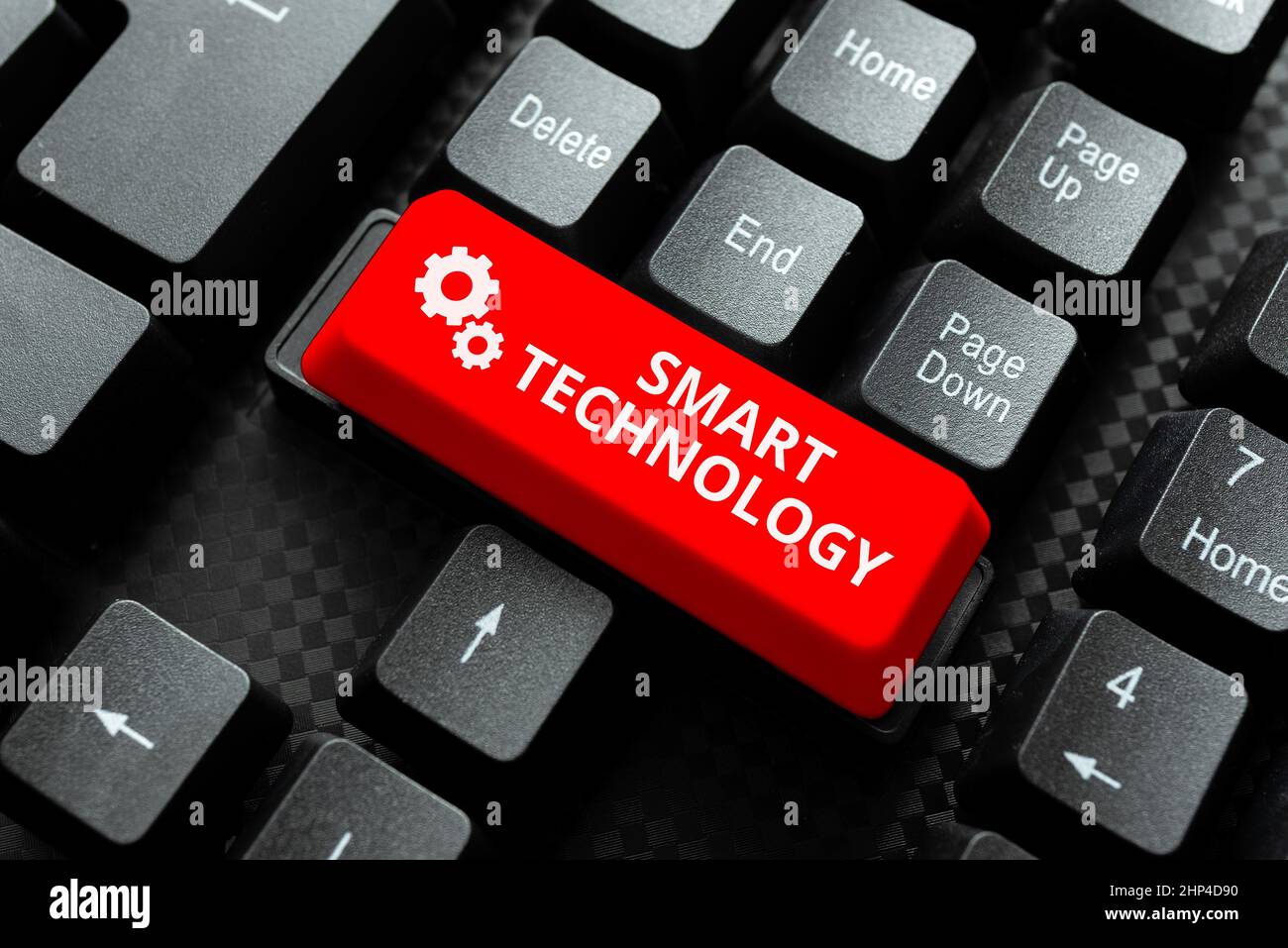 Hand writing sign Smart Technology, Business idea used to protect and prevent errors in hard ...