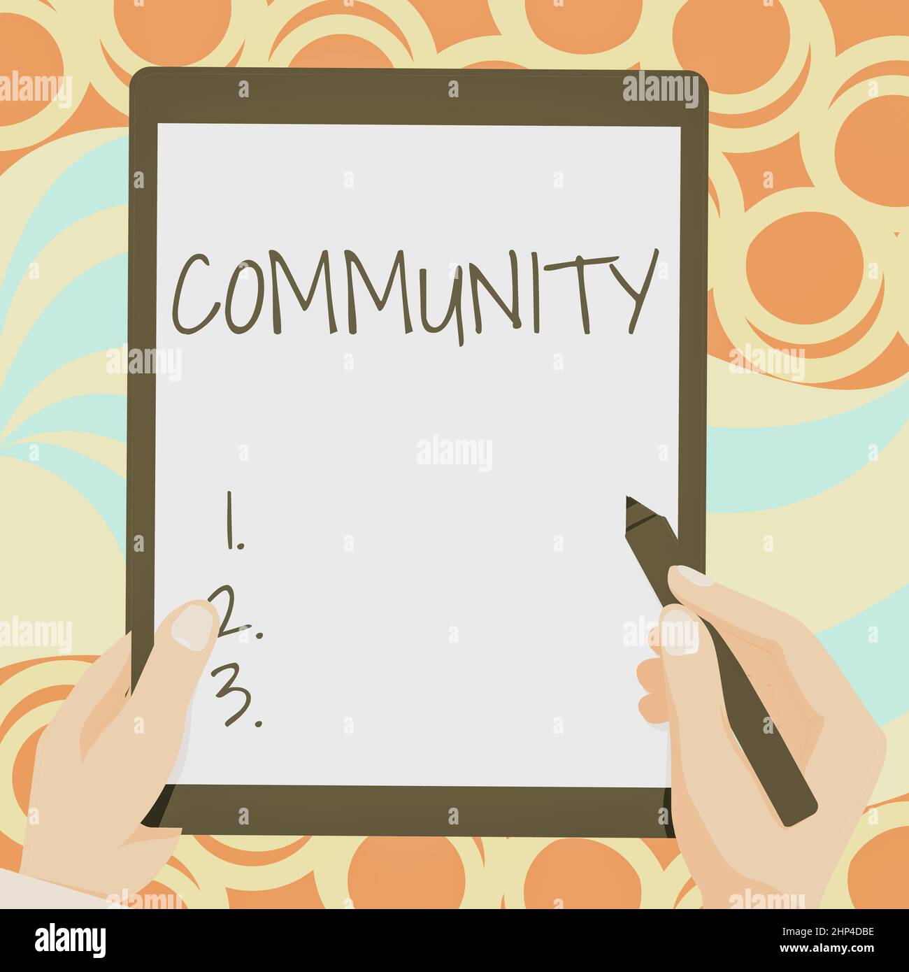 Writing Displaying Text Community Business Showcase Specific Population With A Common