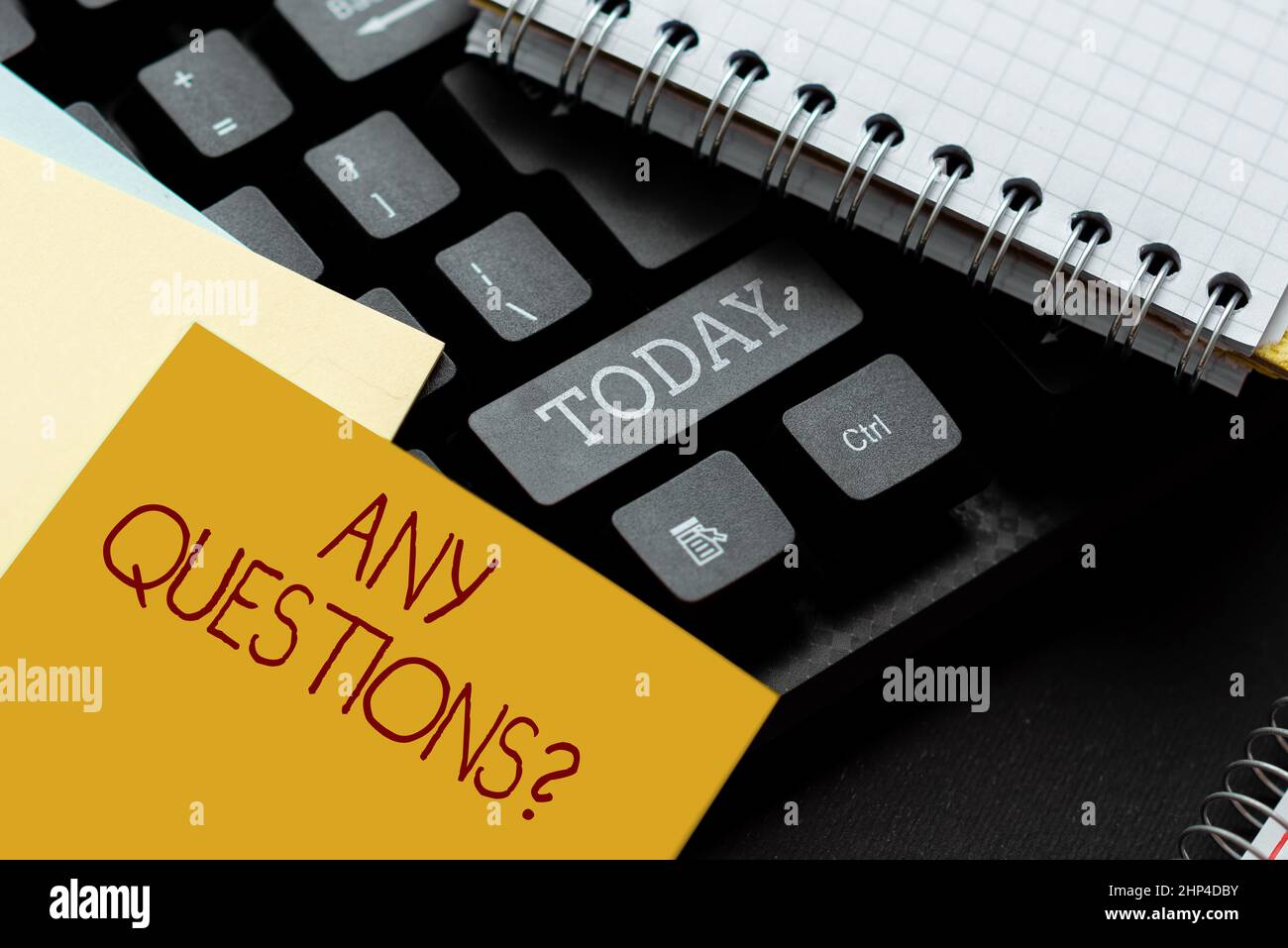 Text showing inspiration Any Questions Question, Business approach ...