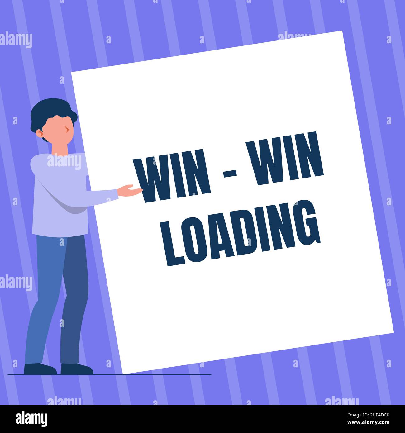 Text showing inspiration Win win Loading, Concept meaning advantageous ...