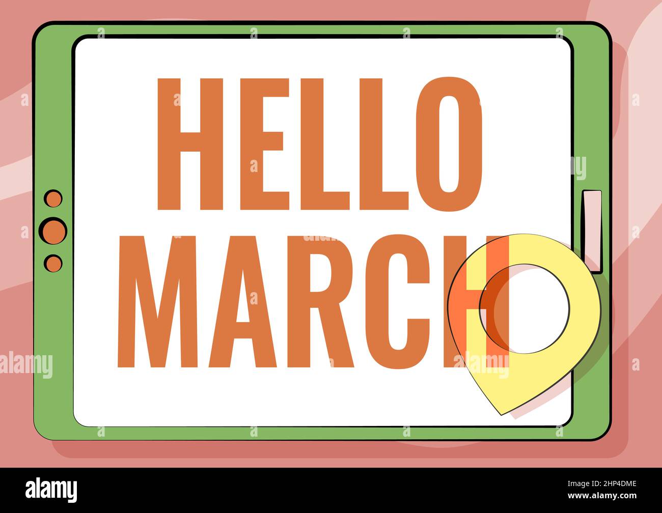 Inspiration showing sign Hello March, Business concept a greeting ...