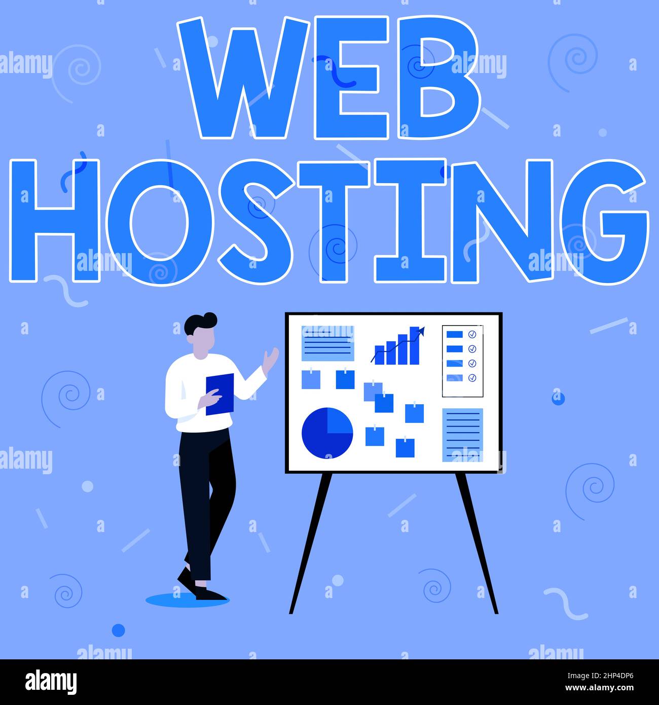 Conceptual display Web Hosting, Word Written on business allowing ...
