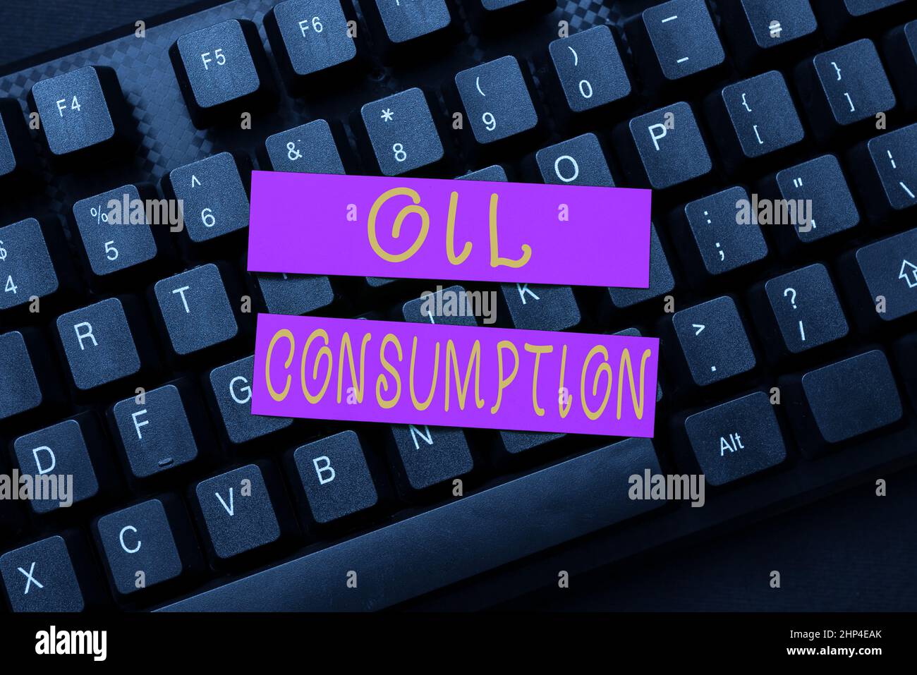 Text sign showing Oil Consumption, Conceptual photo This entry is the ...