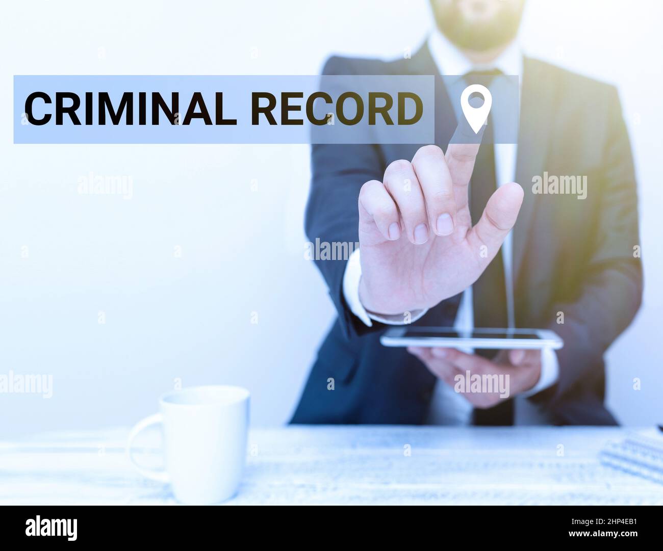 Hand writing sign Criminal Record, Internet Concept profile of a person ...