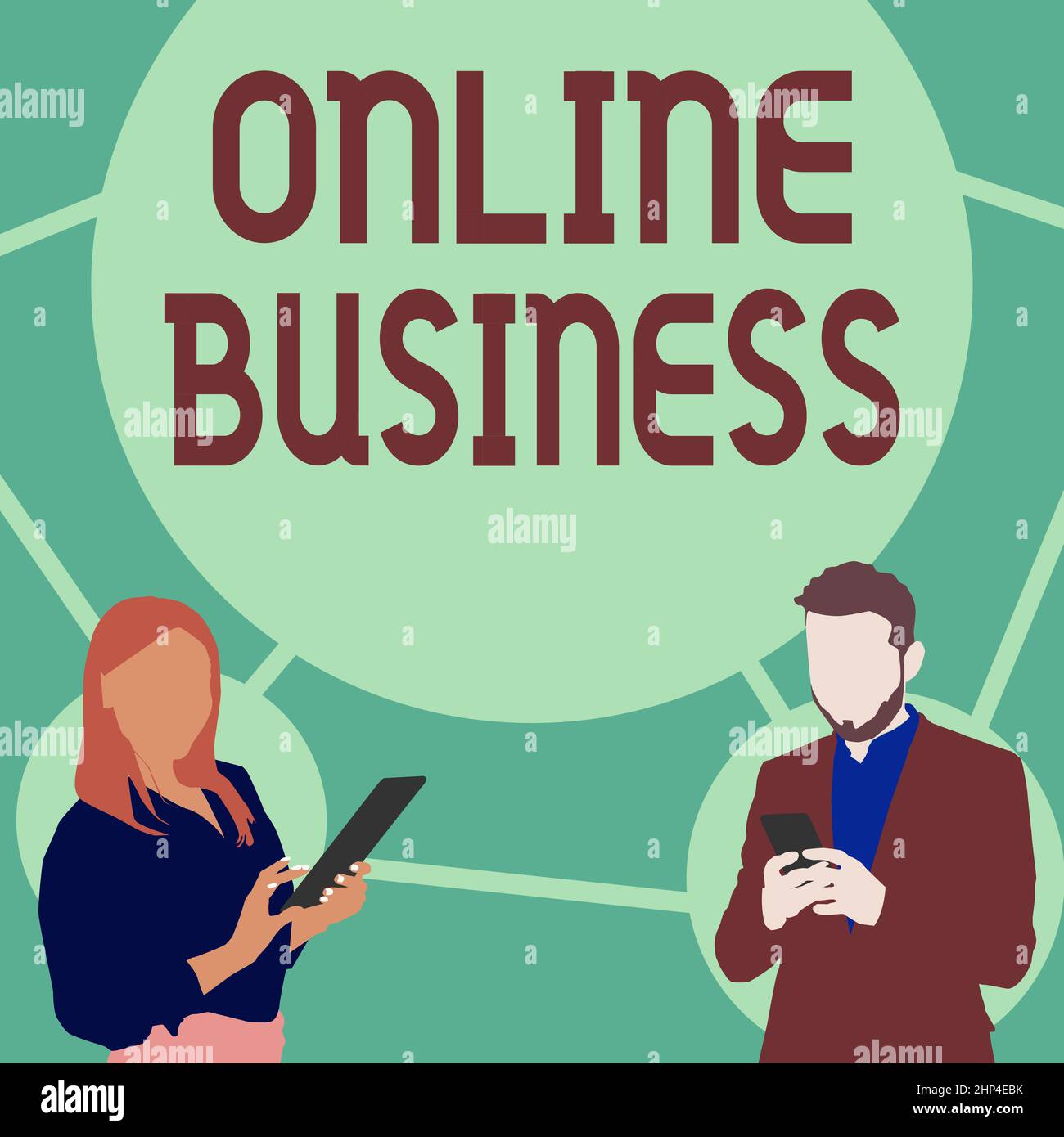 Handwriting text Online Business, Word for Commercial transaction ...