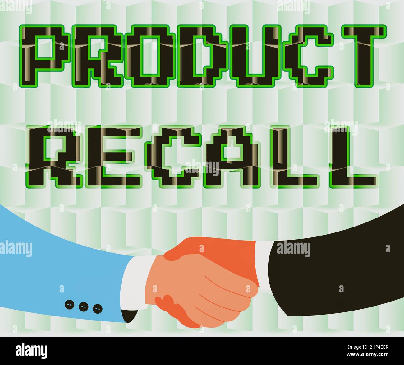 Sign displaying Product Recall, Conceptual photo request to return the ...