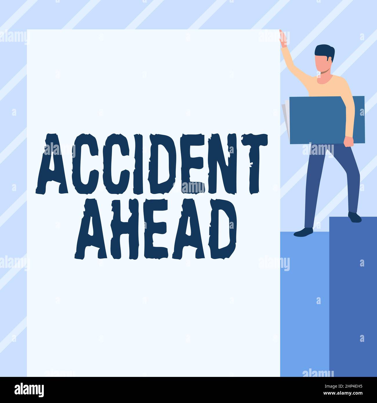 Conceptual caption Accident Ahead, Business concept Unfortunate event ... Conceptual caption Accident Ahead, Business concept Unfortunate event ...