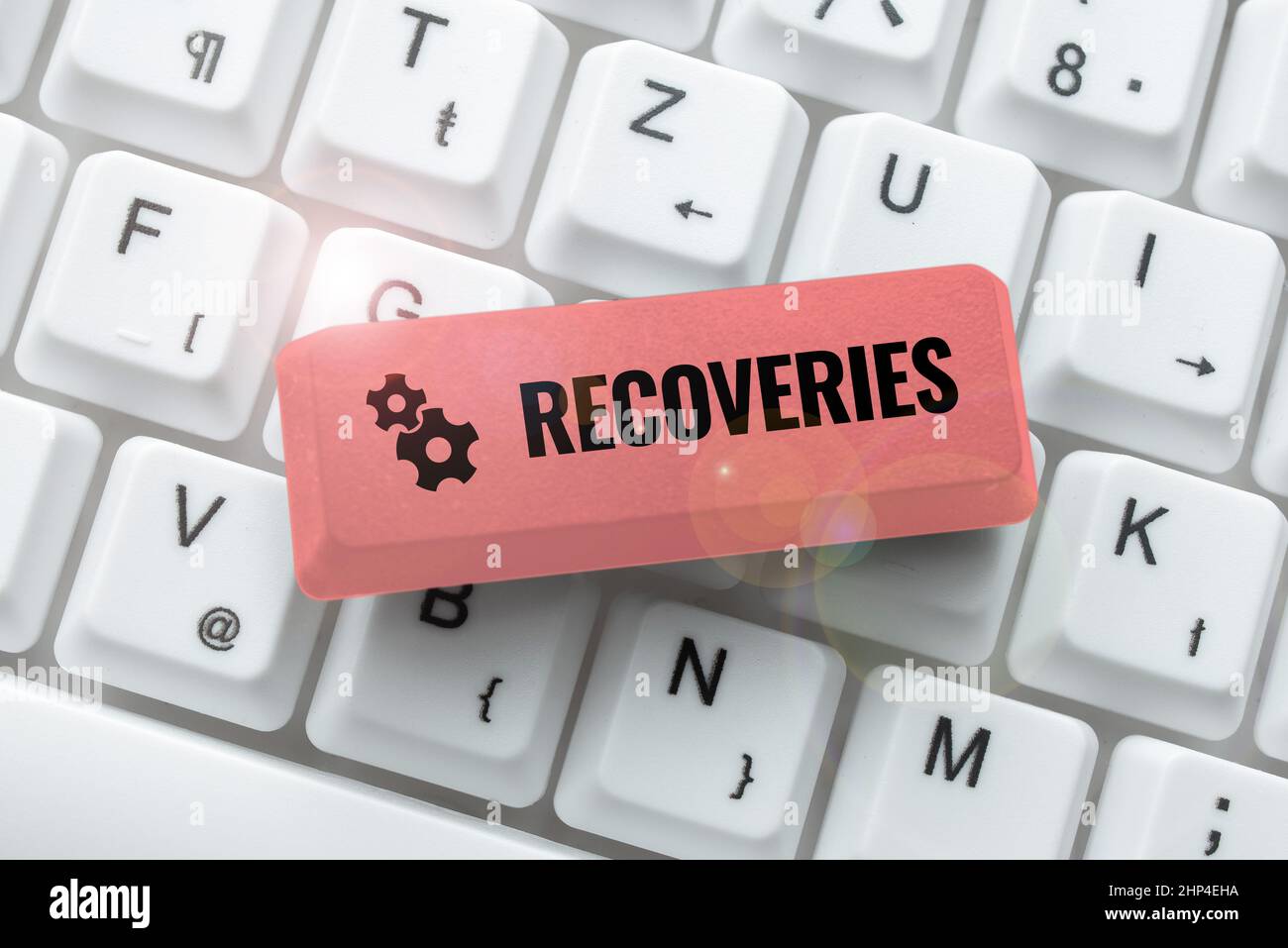 Hand writing sign Recoveries, Business approach process of regaining ...