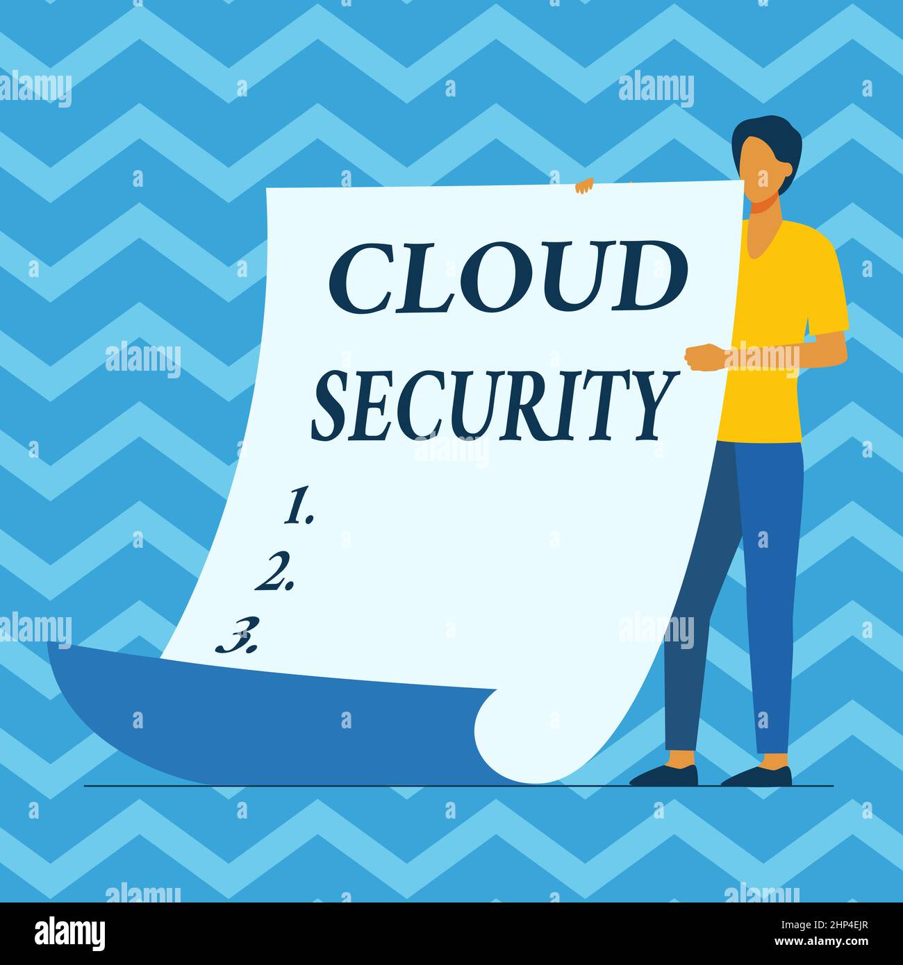 Sign Displaying Cloud Security Business Showcase Imposing A Secured System Of Existing Data In