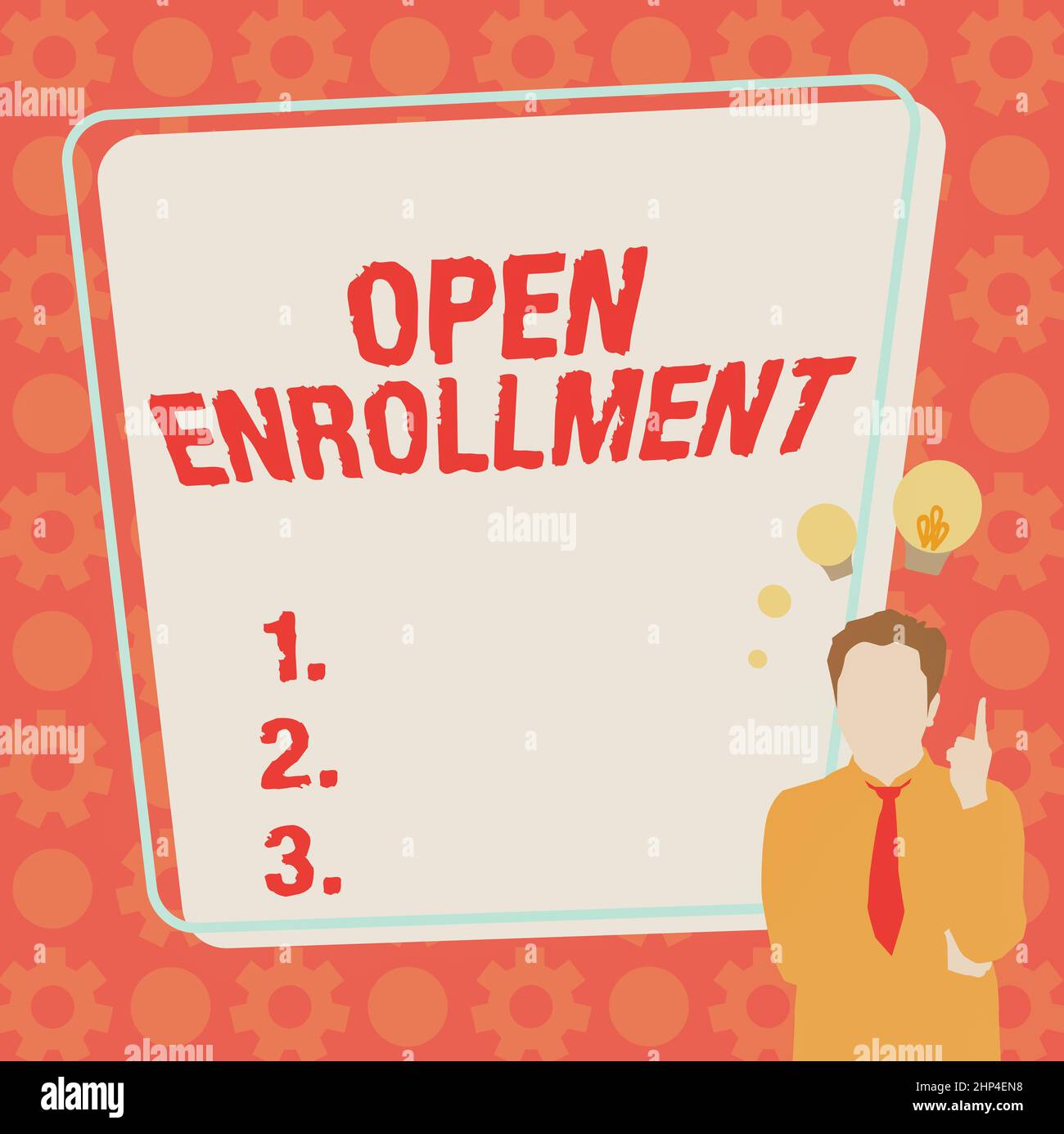 Text sign showing Open Enrollment, Conceptual photo The yearly period ...