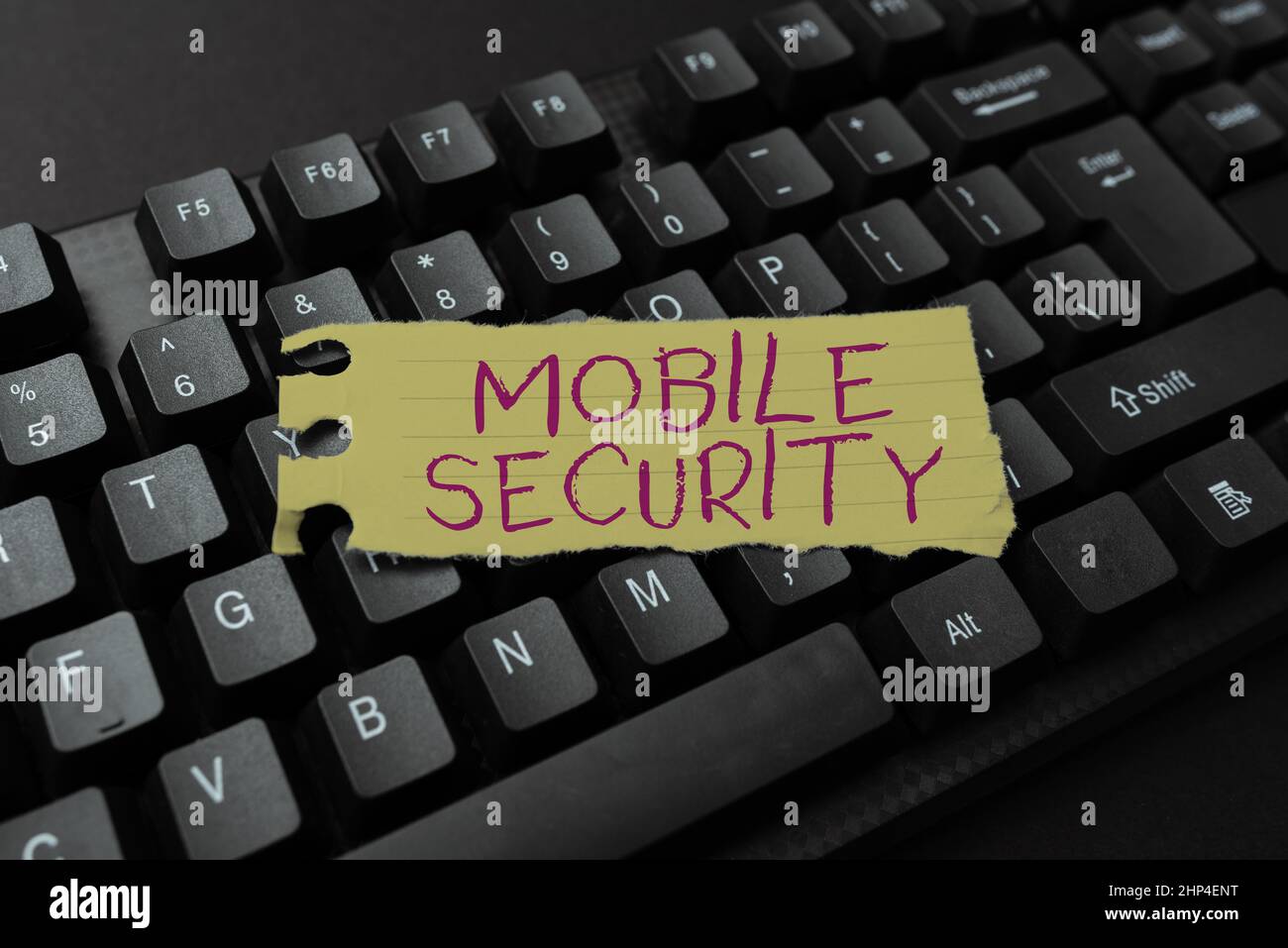 Conceptual display Mobile Security, Conceptual photo Protection of ...