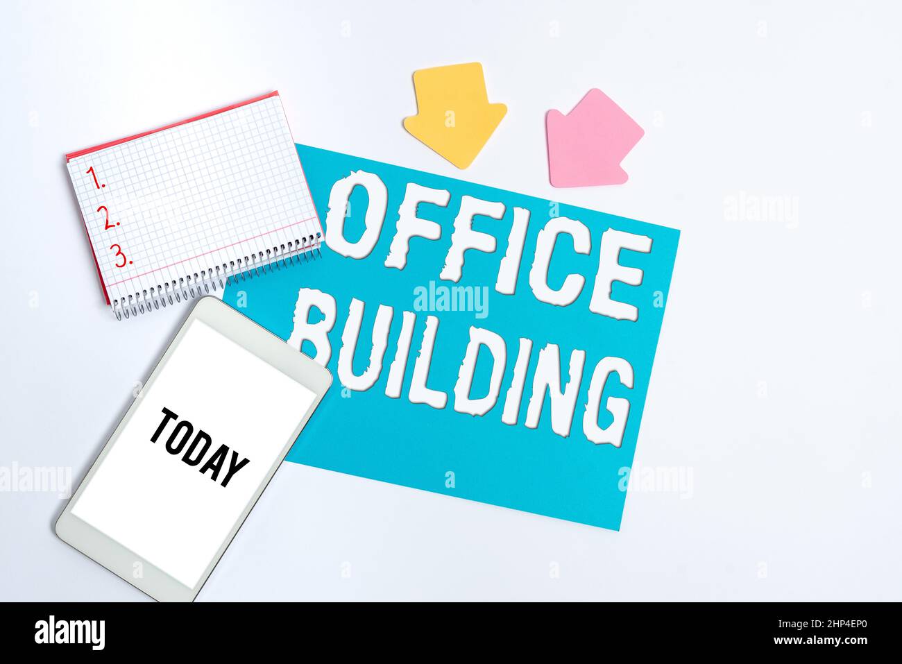 Sign displaying Office Building, Word for Commercial buildings are used ...