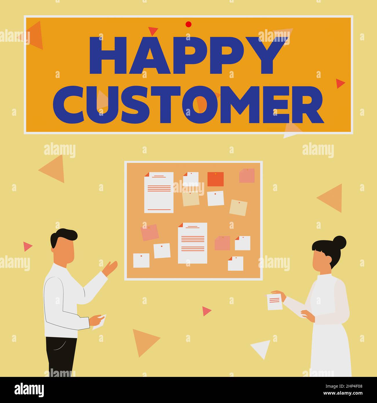 Text Caption Presenting Happy Customer Business Idea Highest Satisfaction Rate With The