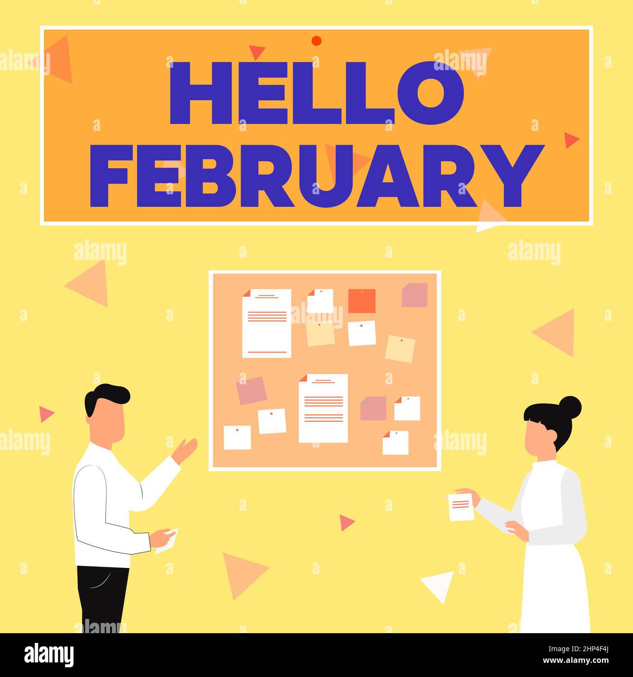 Writing displaying text Hello February, Business idea greeting used ...