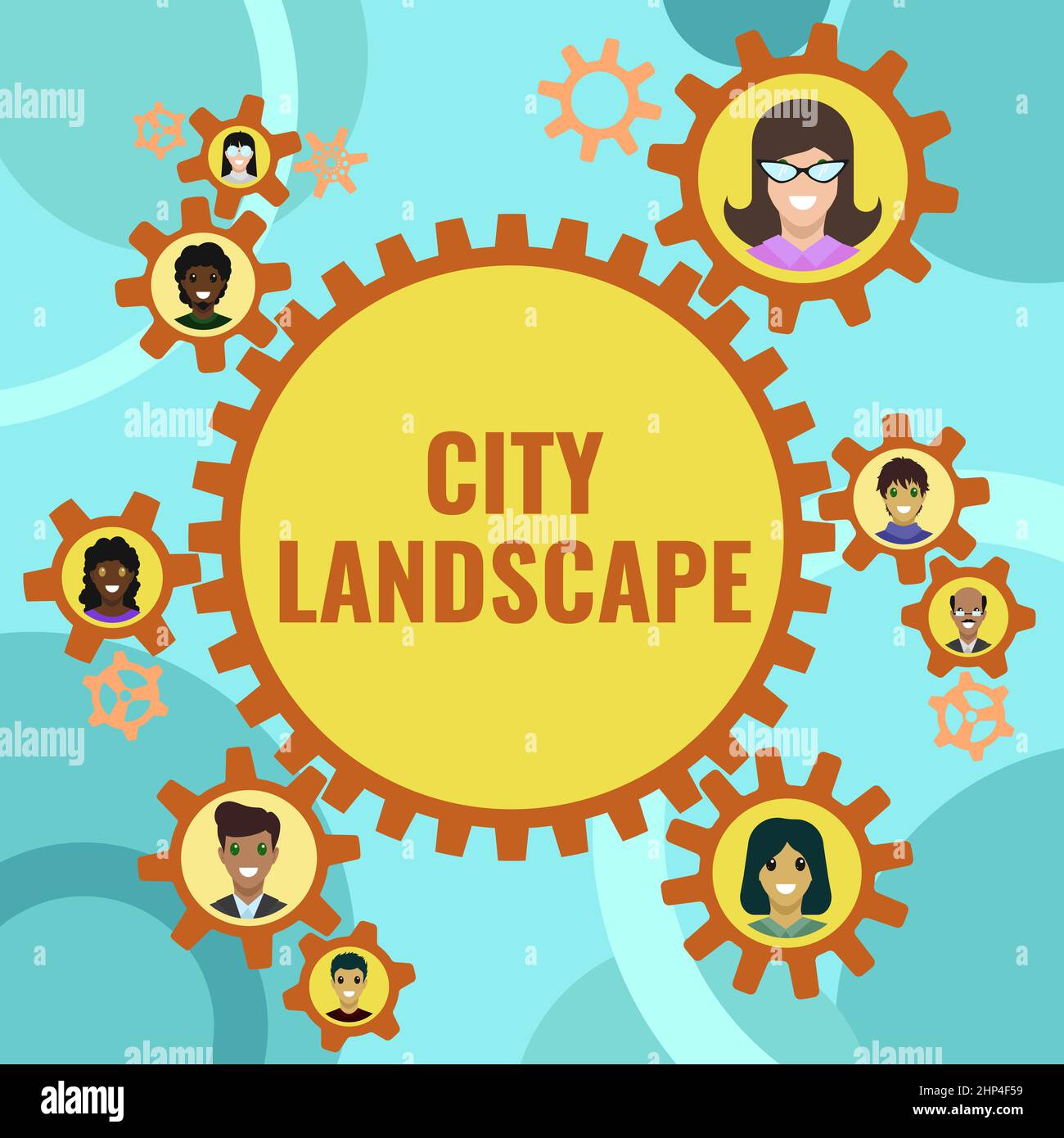 Sign displaying City Landscape, Business showcase photograph of the ...