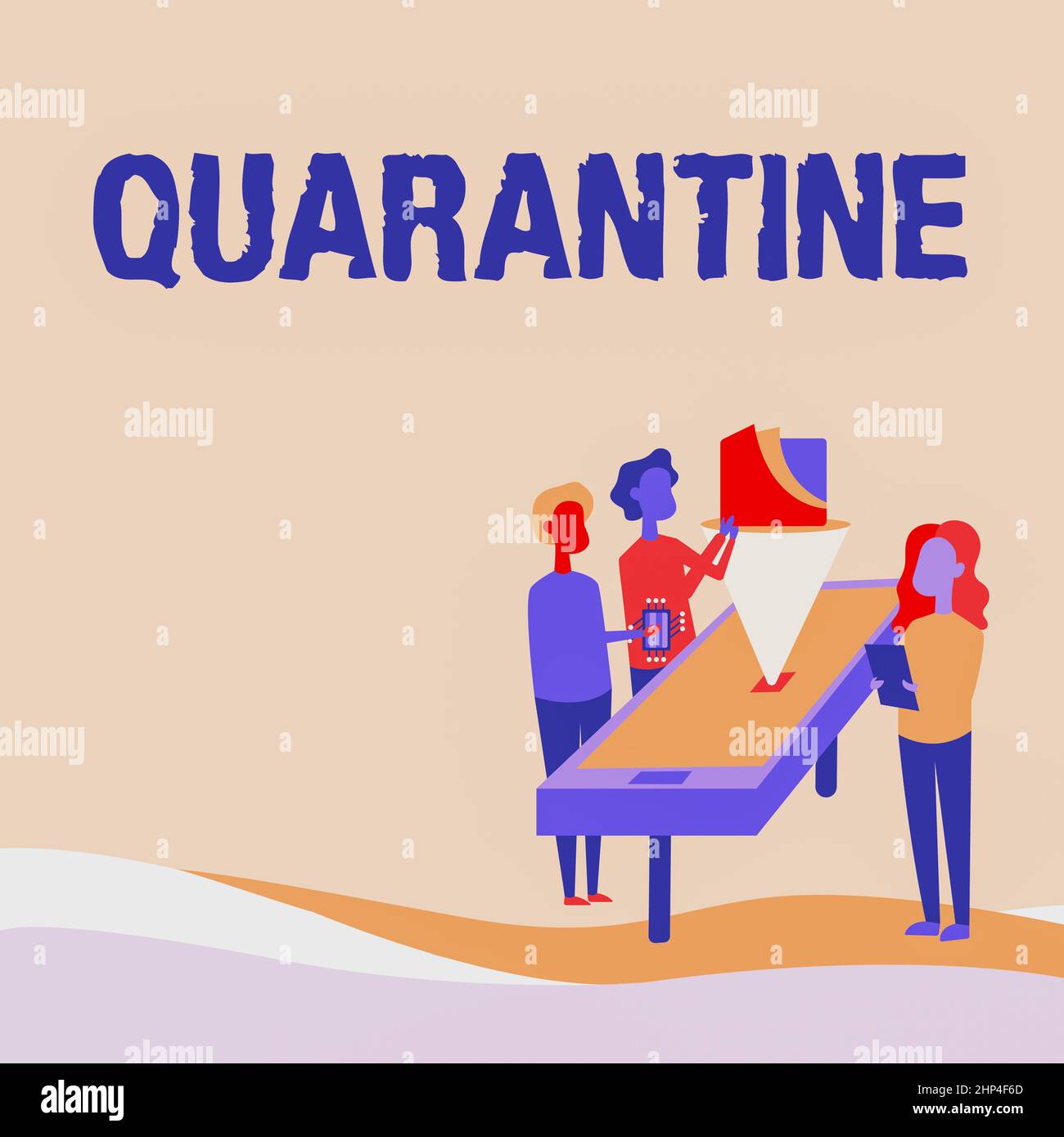 Inspiration showing sign Quarantine, Business idea restraint upon the ...