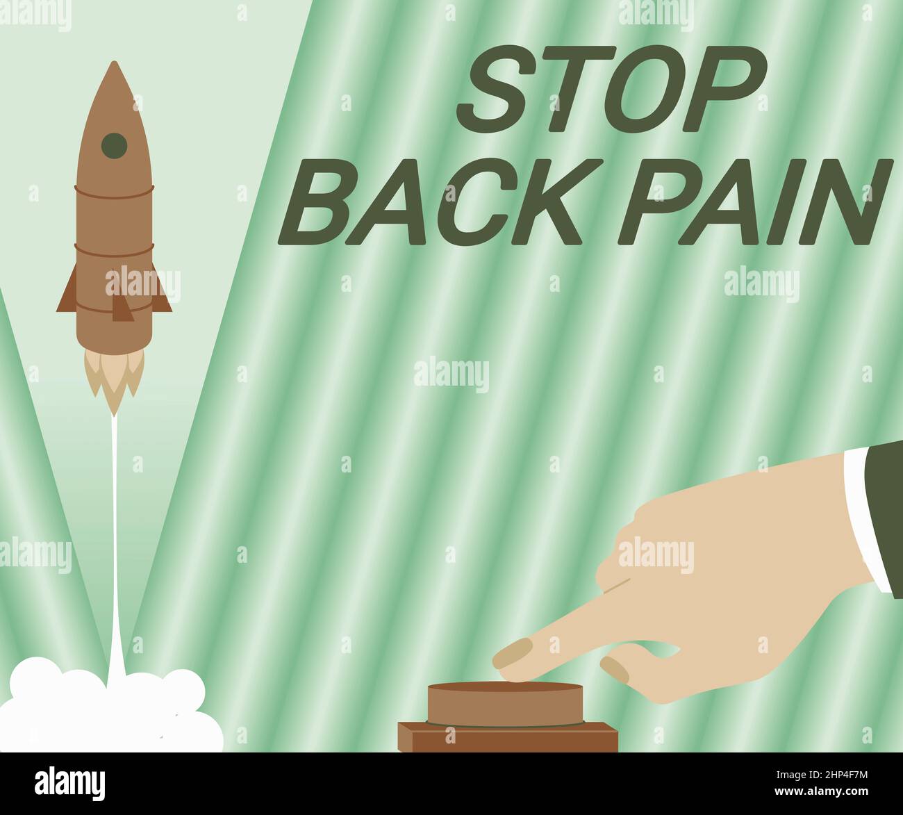 Inspiration showing sign Stop Back Pain, Word for put an end on the ...