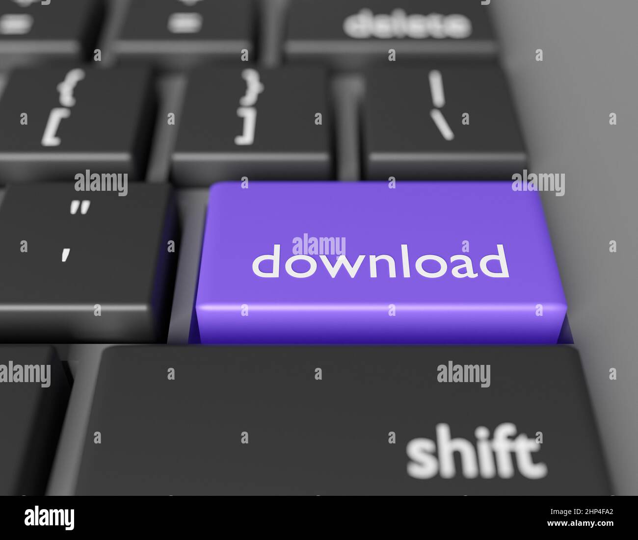 Internet online concept. Word Download on button of computer keyboard ...