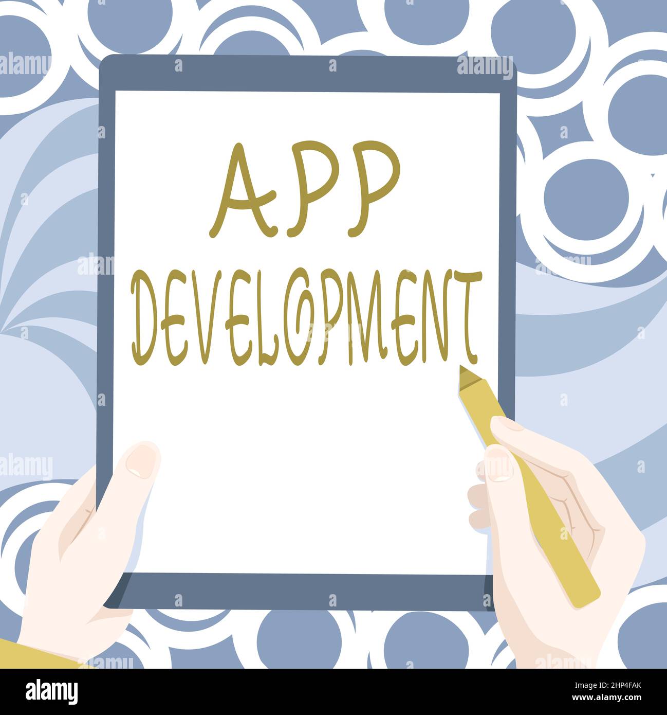 Text showing inspiration App Development, Concept meaning producing ...
