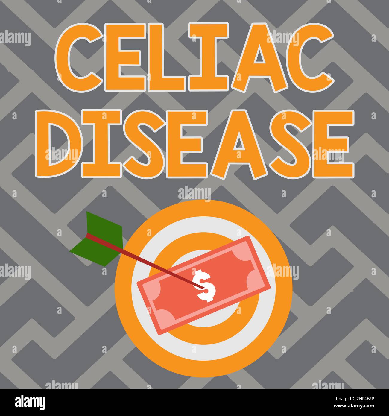 Conceptual display Celiac Disease, Business overview autoimmune ...