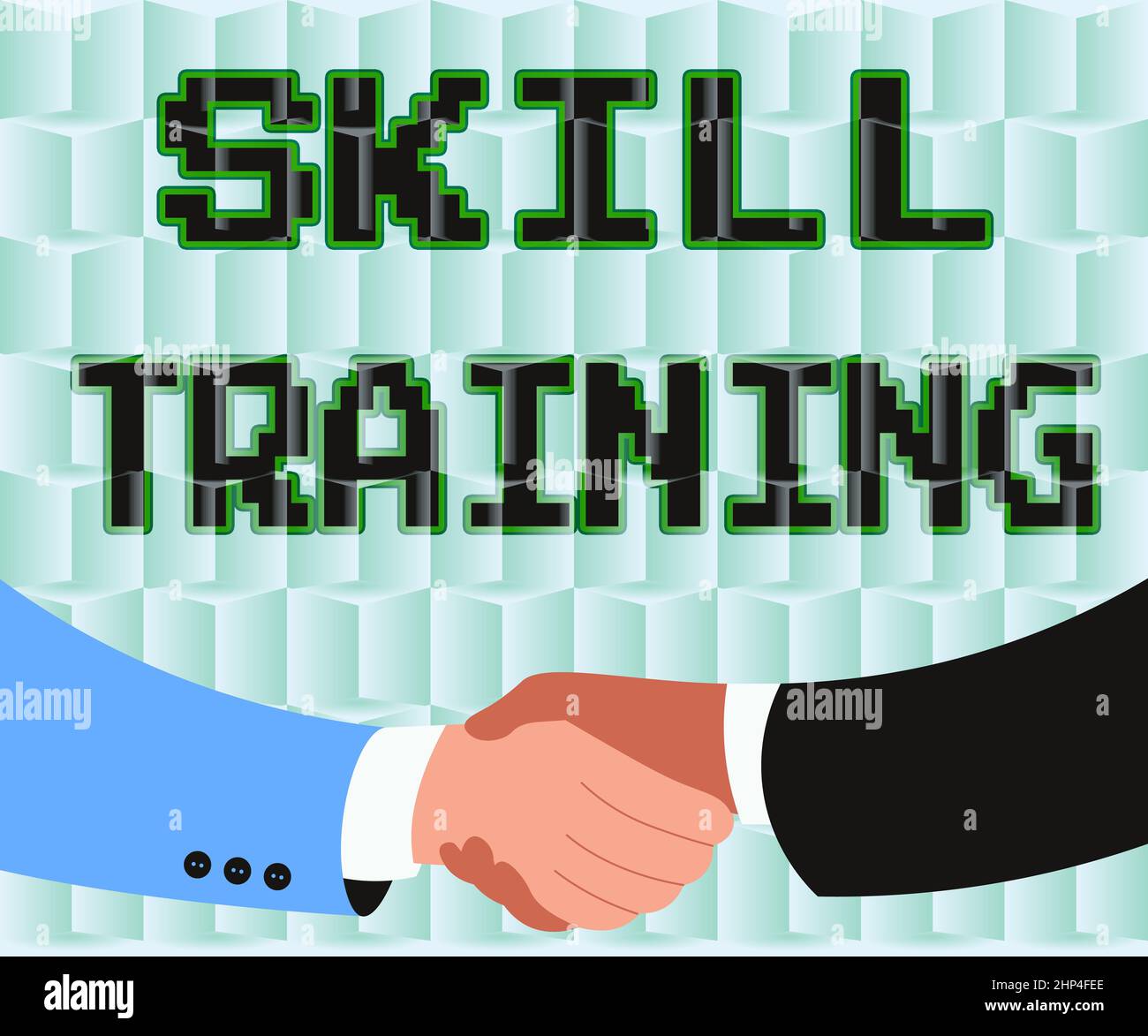 Hand writing sign Skill Training, Business overview designed to gain ...