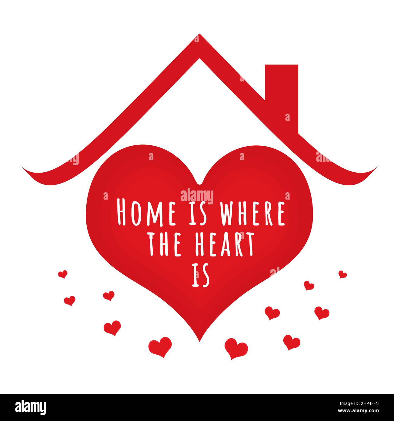 Cartoon house heart Cut Out Stock Images & Pictures - Alamy