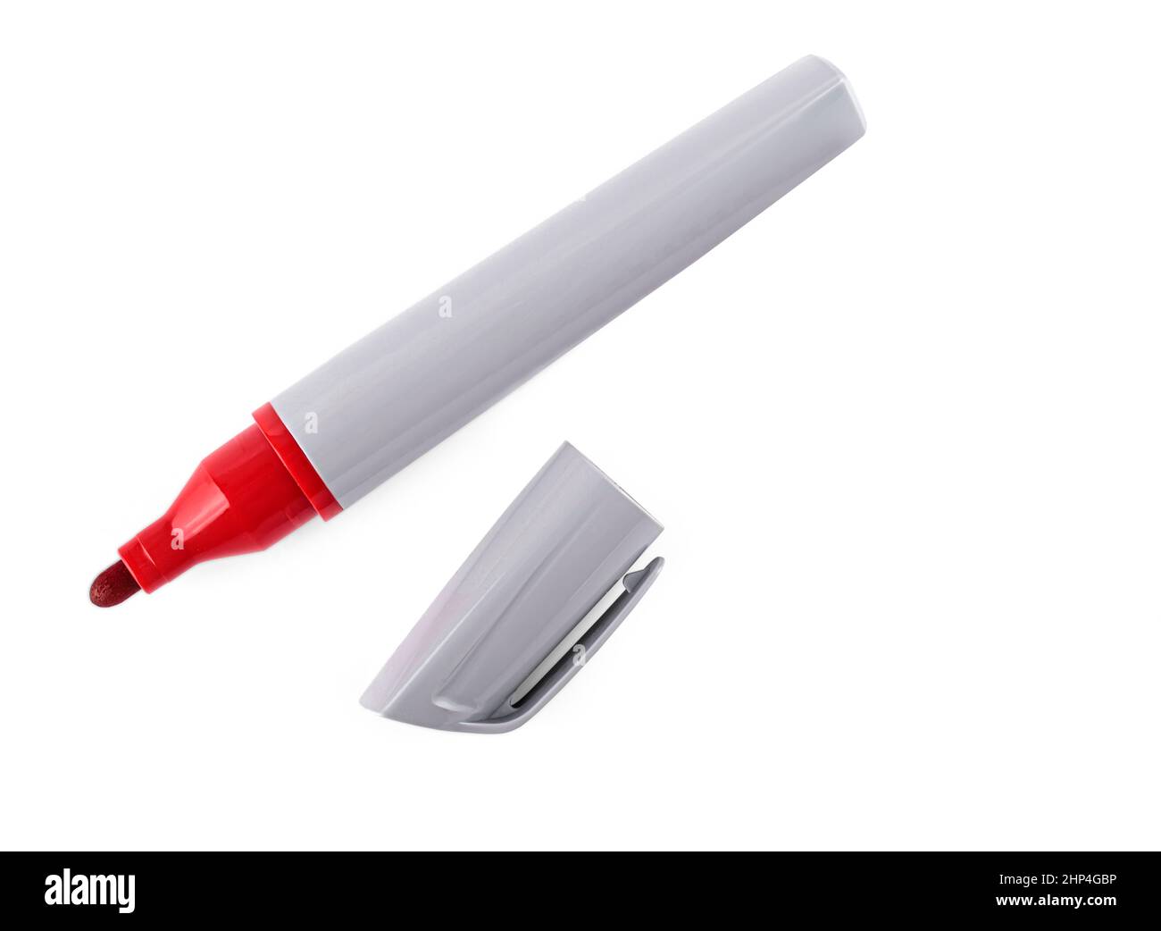 The grey marker isolated on a white background with clipping path Stock ...