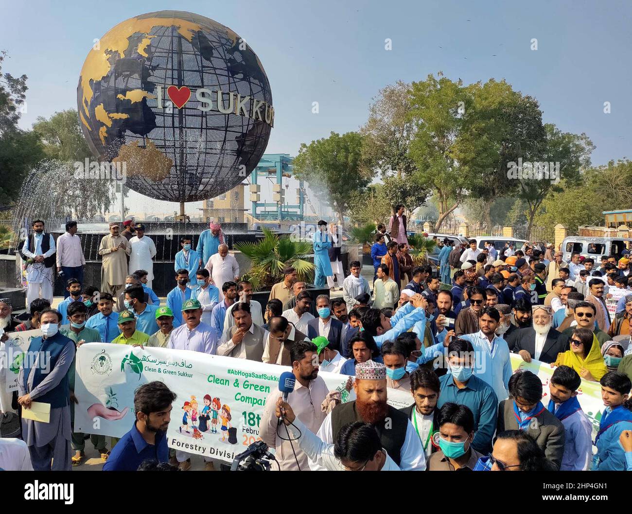 Participants are holding awareness walk on Clean and Green Campaign ...