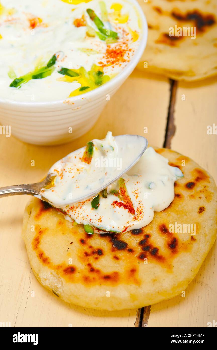 Arab middle east salatit laban wa kh’yar Khyar Bi Laban goat yogurt and ...