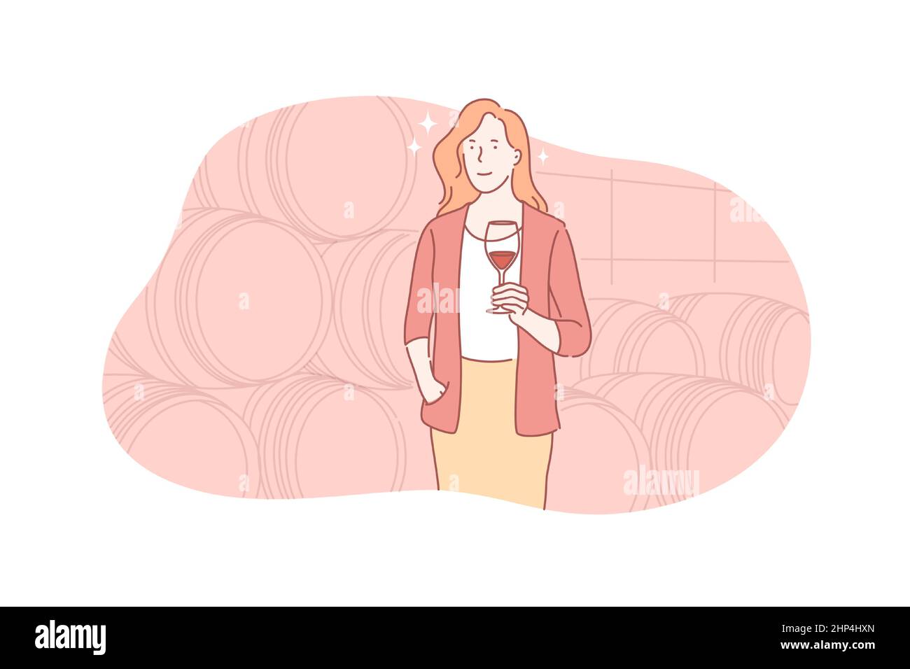 Woman sampling Stock Vector Images - Alamy