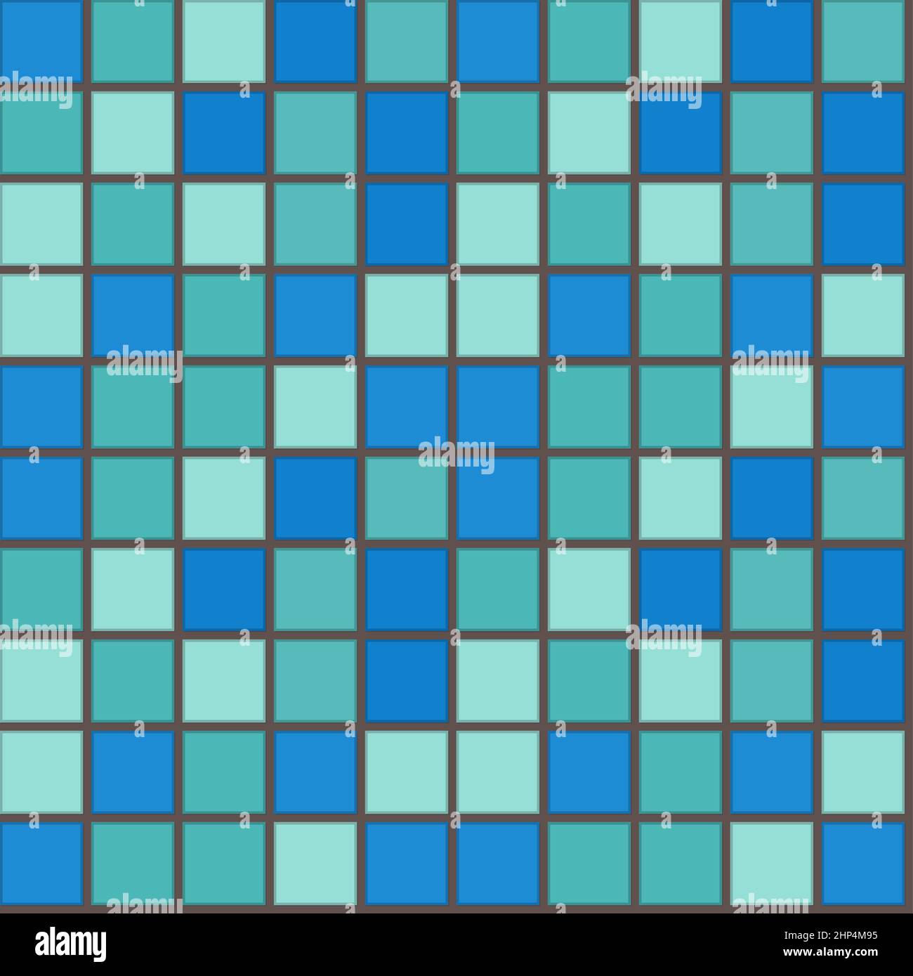 Bathroom wall square tile mosaic pattern. Turquoise ceramic floor ...