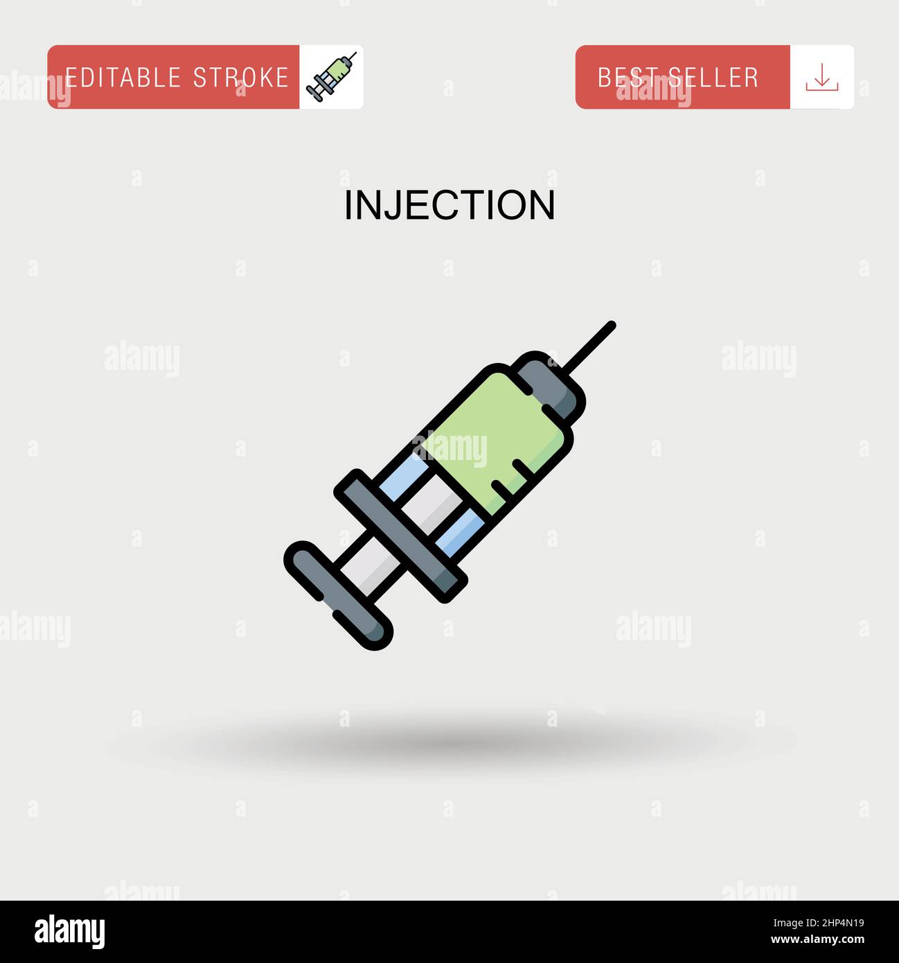 Injection Simple vector icon Stock Vector Image & Art - Alamy