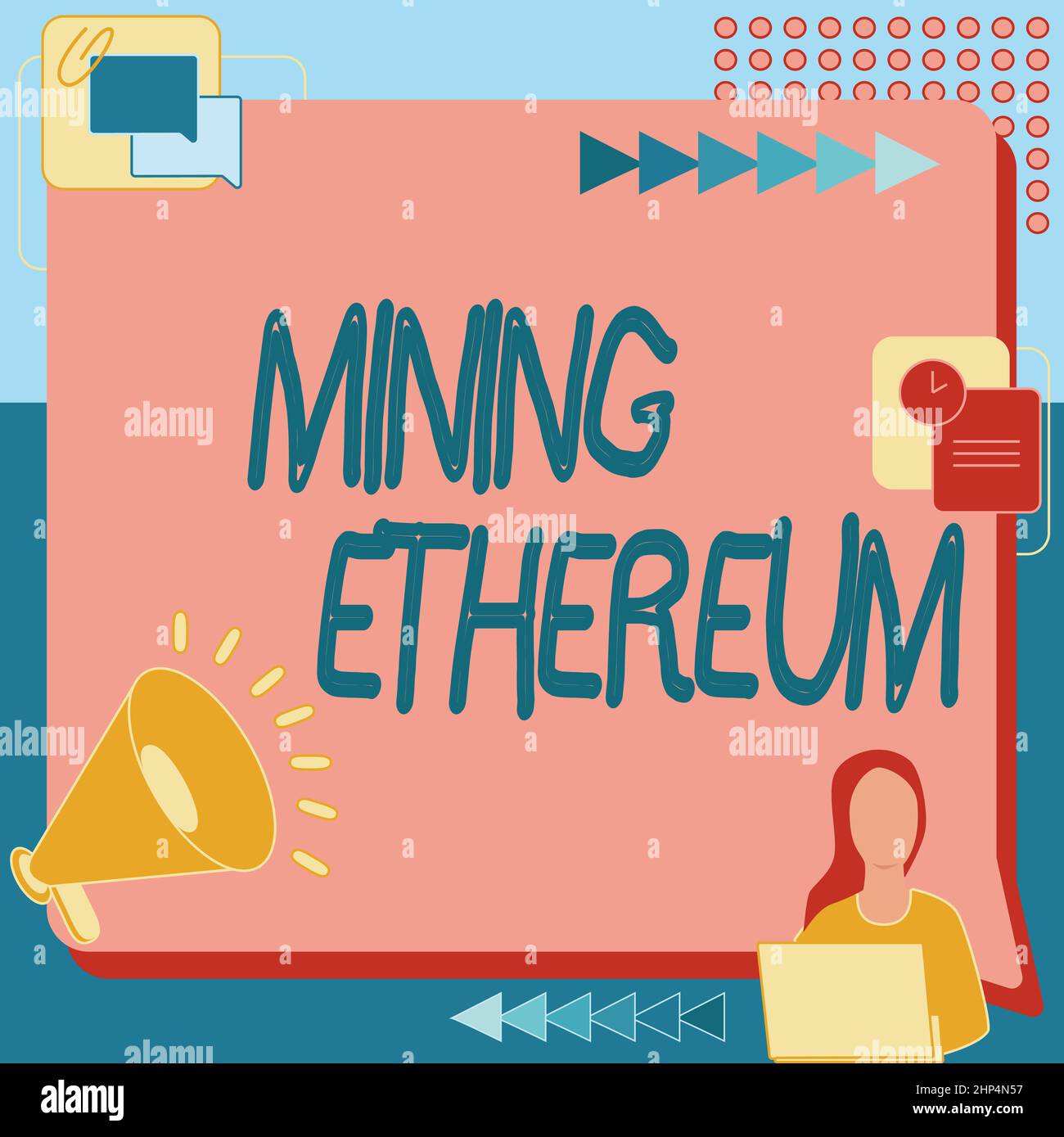 Conceptual caption Mining Ethereum, Conceptual photo the process of ...