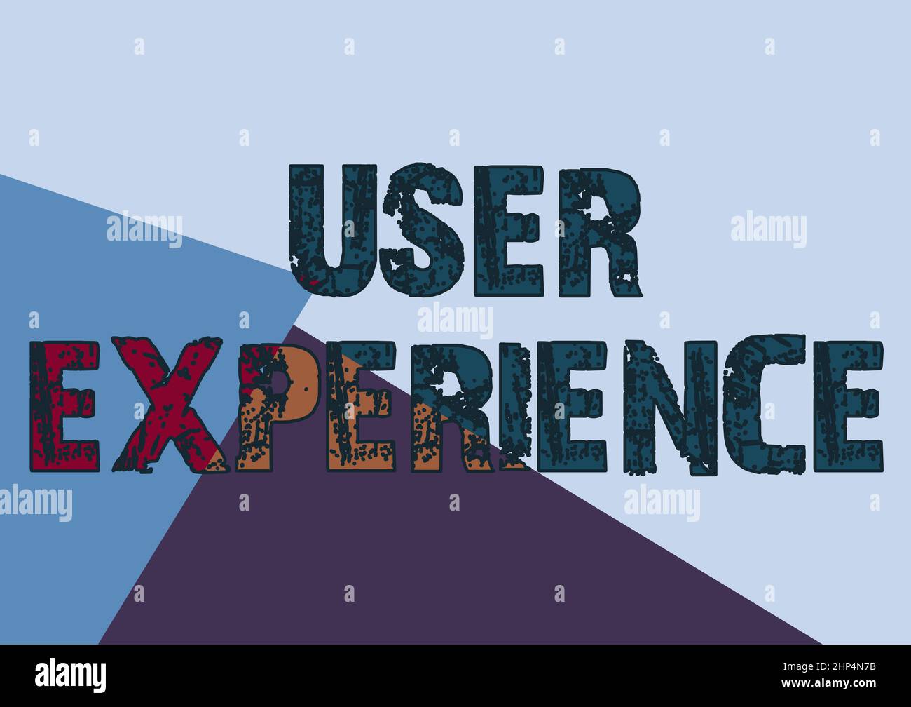 Hand writing sign User Experience, Business showcase using website ...