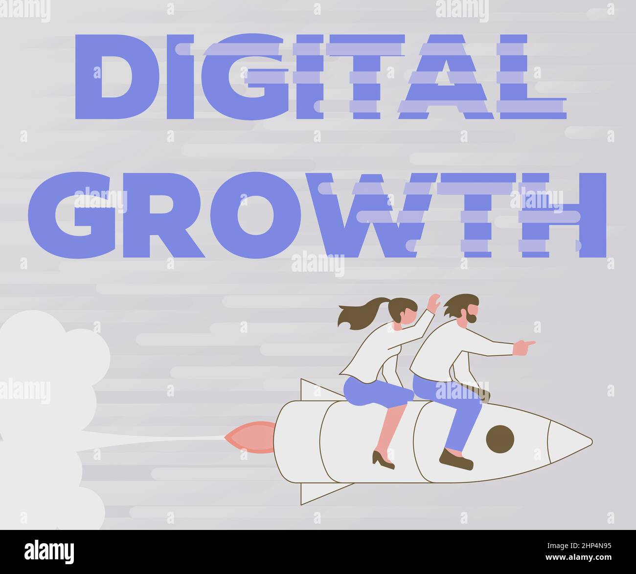 Text caption presenting Digital Growth, Business idea early stages of ...