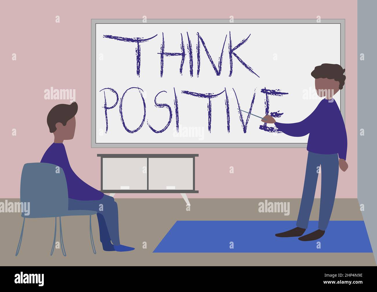 Conceptual caption Think Positive, Business overview creating thoughts ...