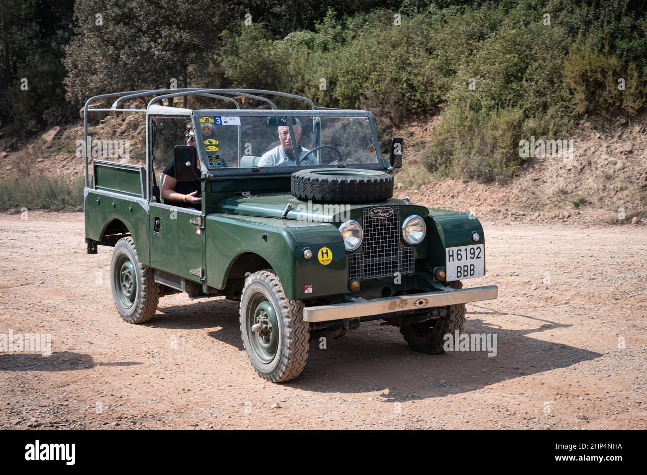 First generation Land Rover Santana in the field Stock Photo - Alamy