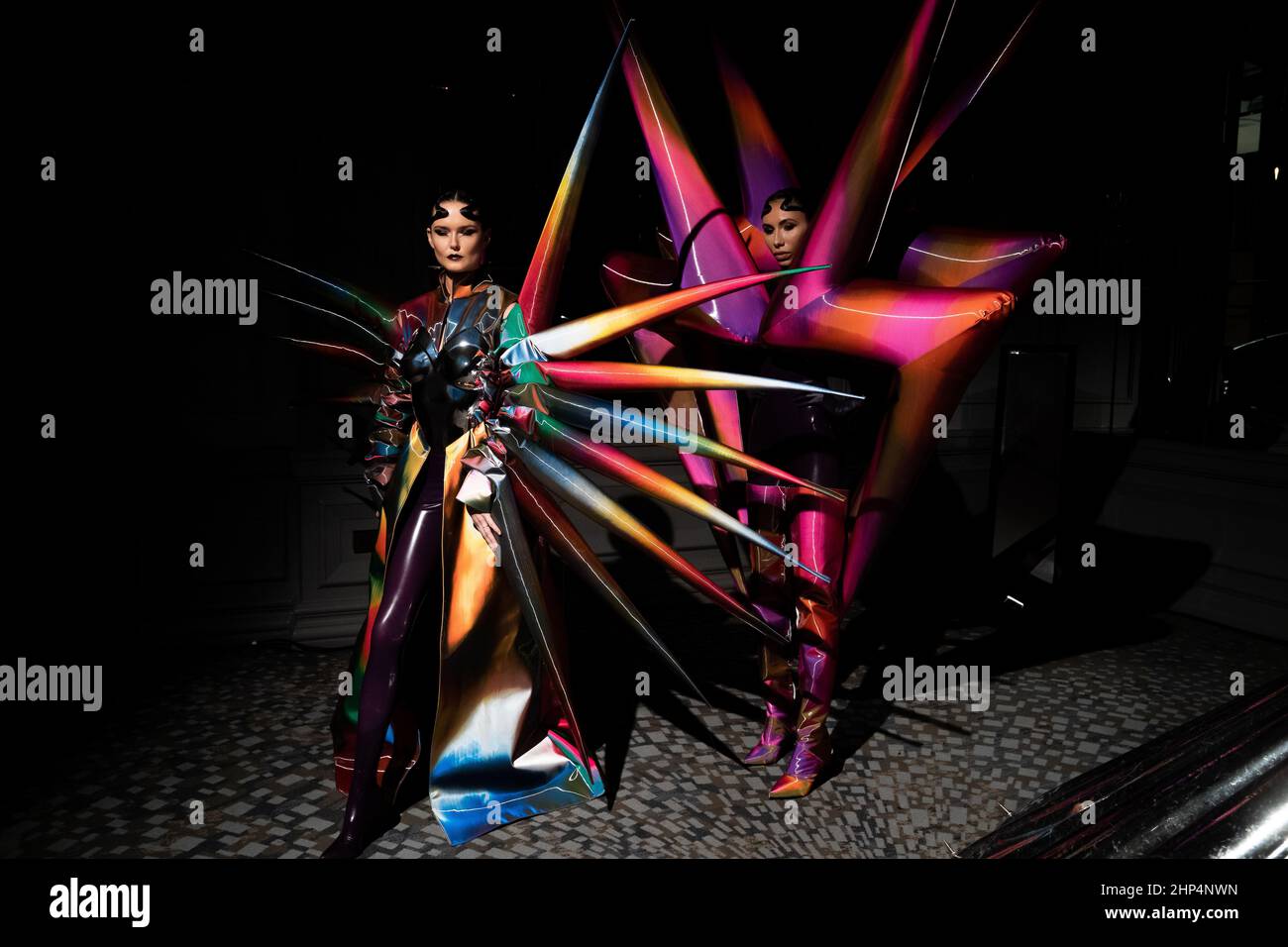 Models backstage at the On/Off presents Jack Irving show at the ...