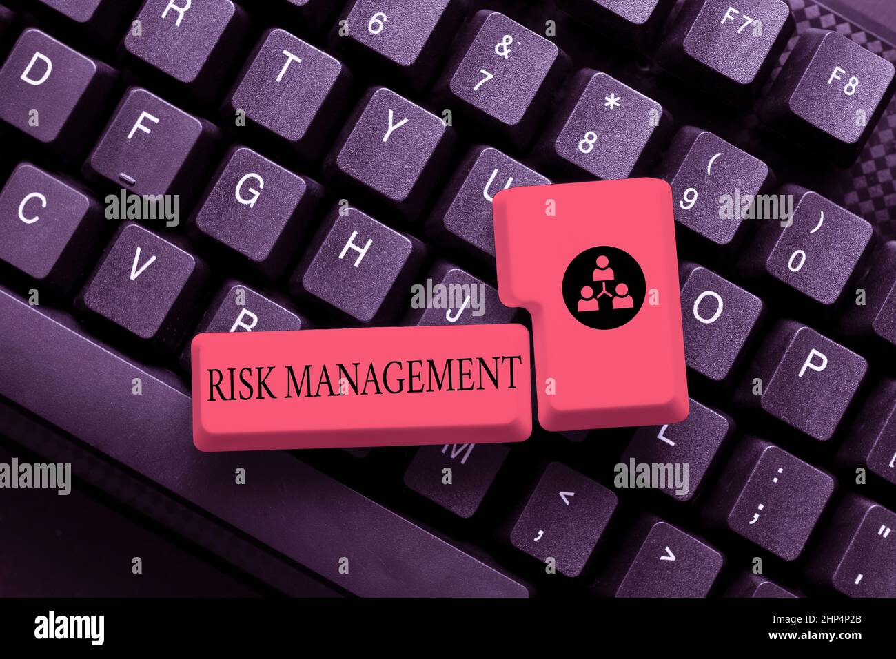Text caption presenting Risk Management, Business showcase evaluation ...