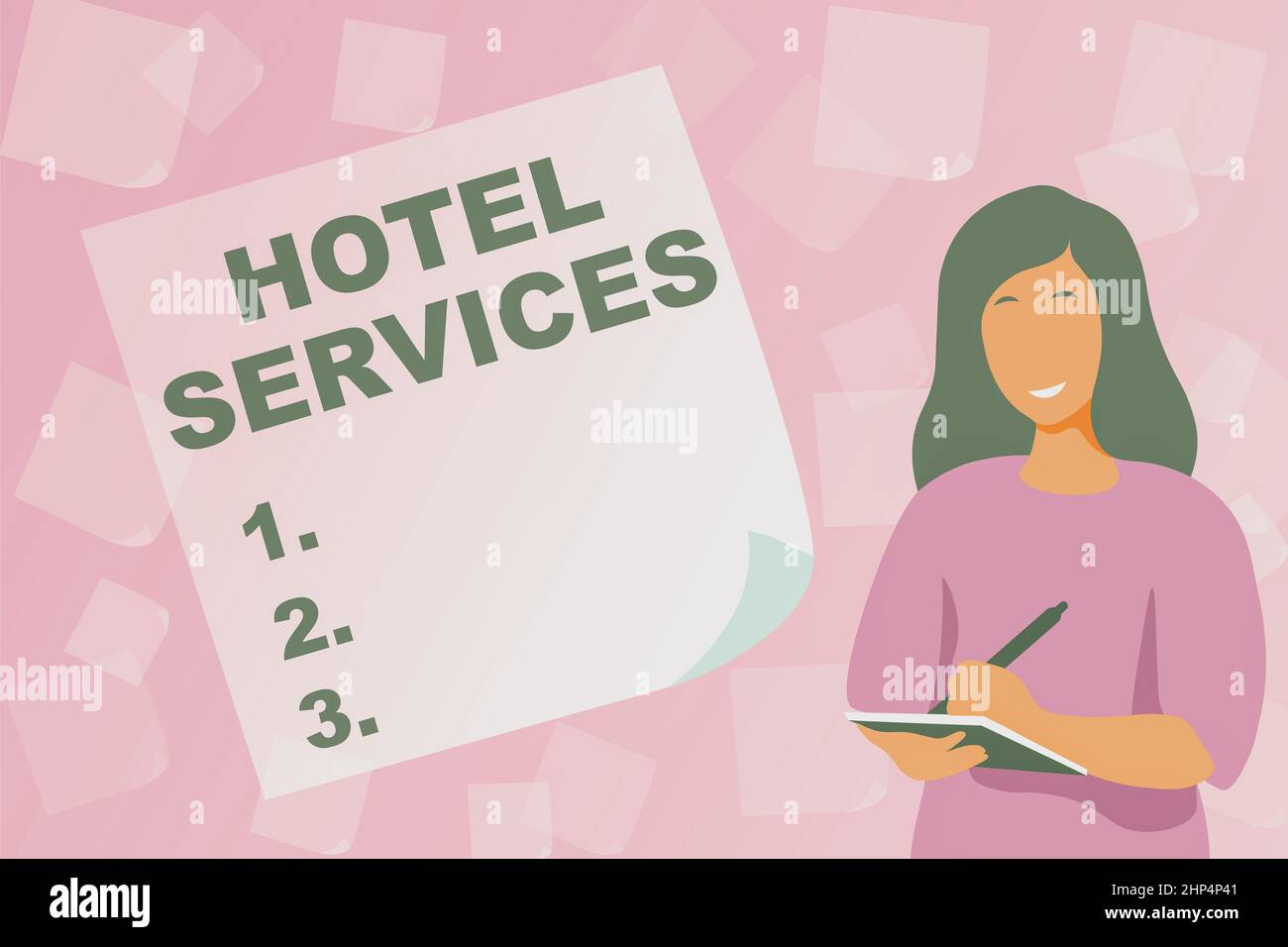 Writing displaying text Hotel Services, Word Written on Facilities ...