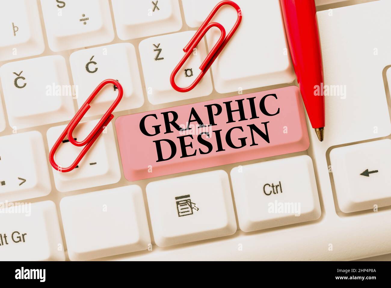 Hand writing sign Graphic Design, Concept meaning art or skill of ...