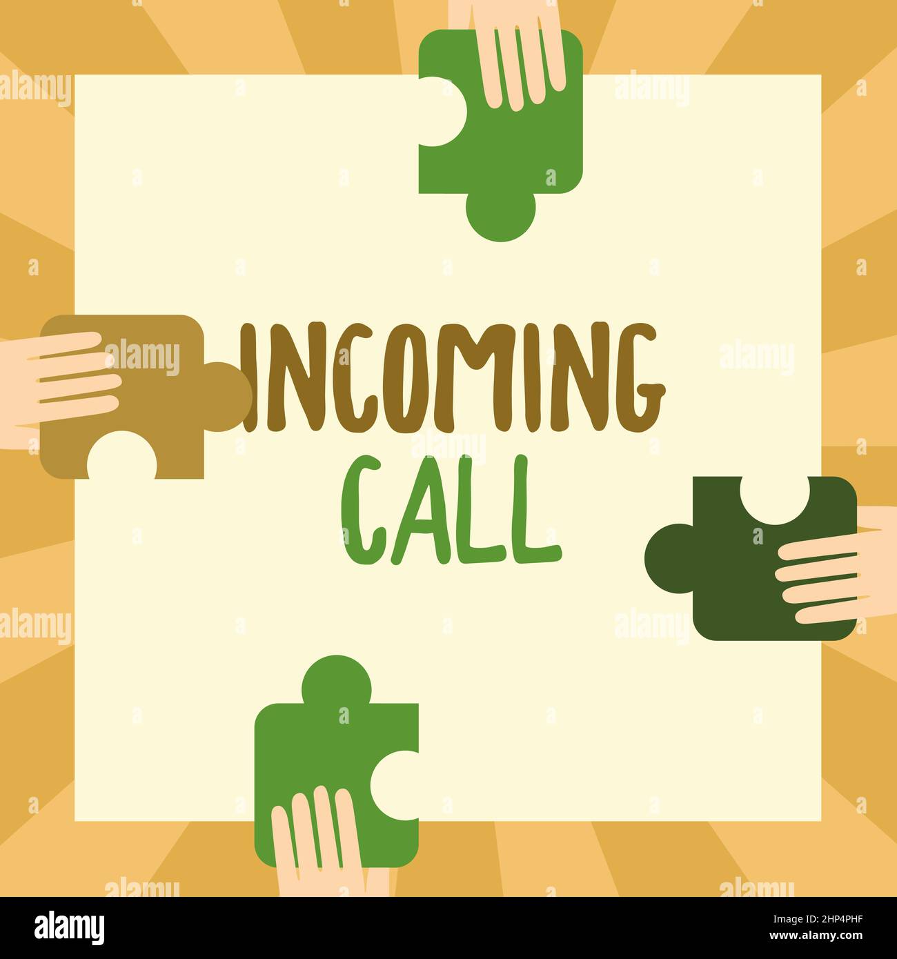 Conceptual caption Incoming Call, Word Written on Inbound Received ...