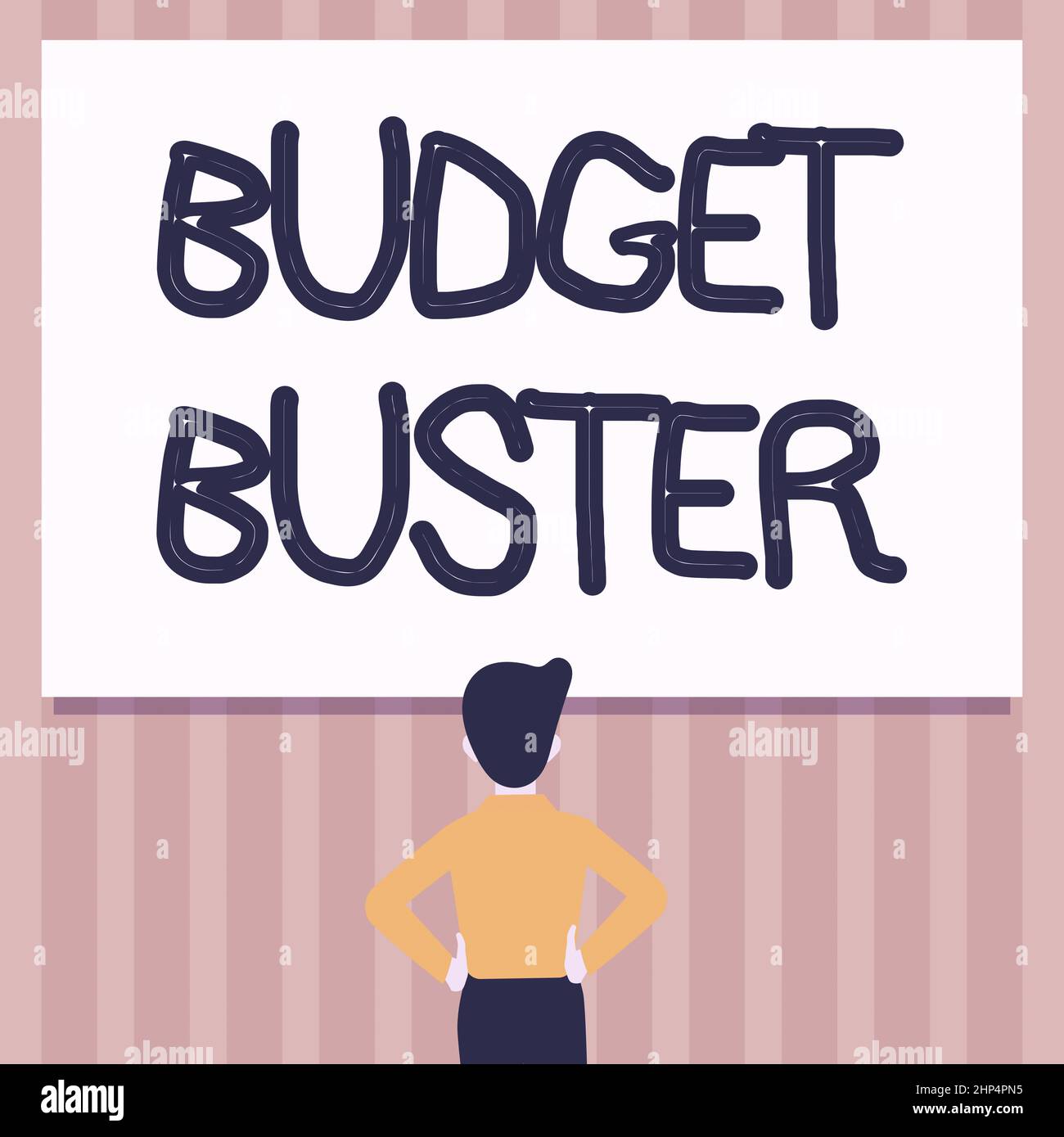 Hand writing sign Budget Buster, Business approach Carefree Spending ...
