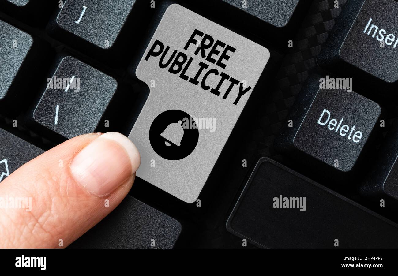 Handwriting text Free Publicity, Business overview Promotional ...