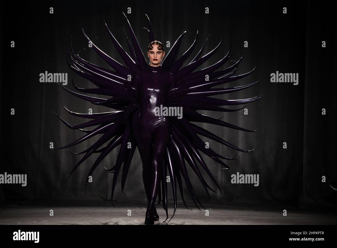 A model on the catwalk at the On/Off presents Jack Irving show at the ...