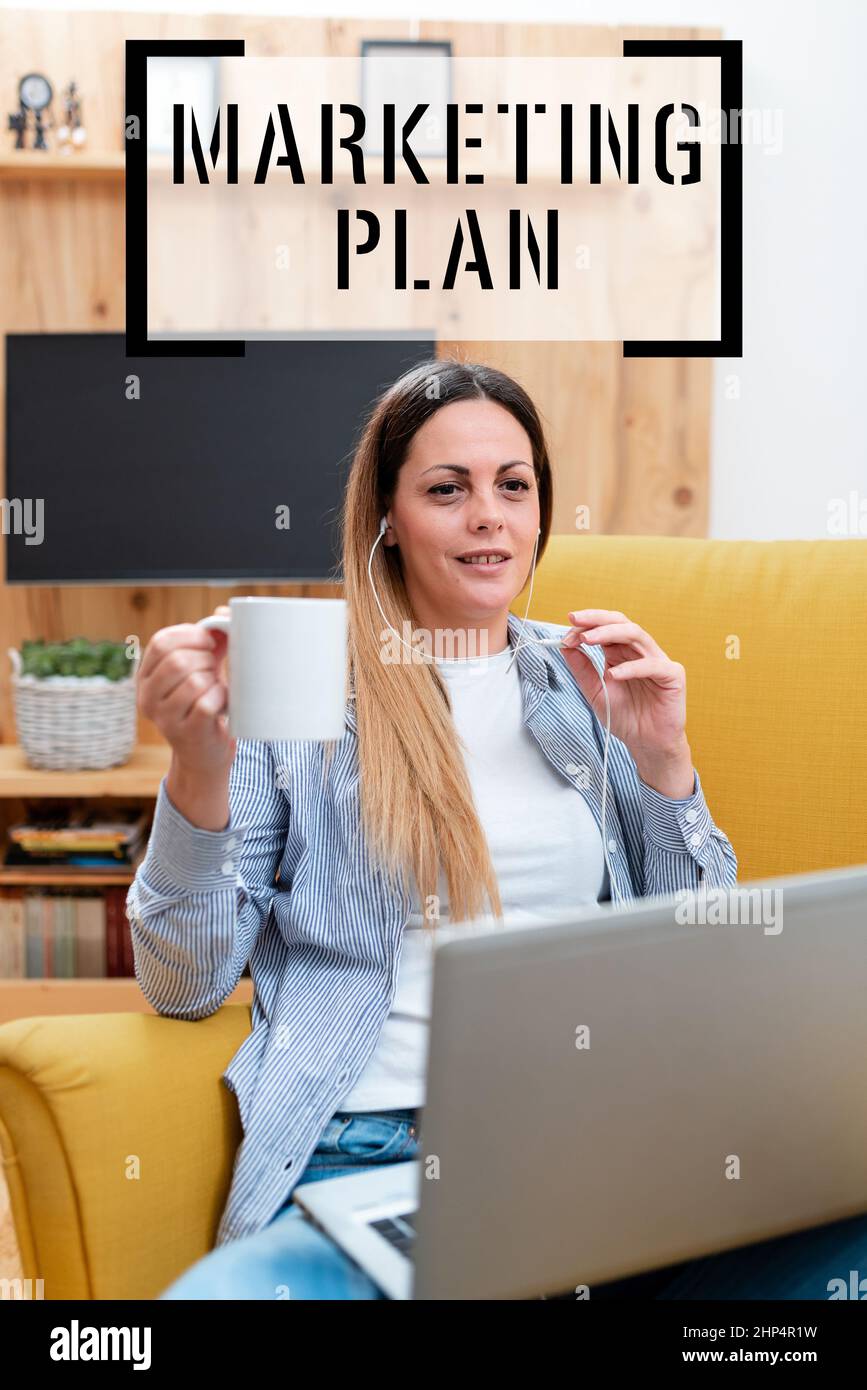 Conceptual caption Marketing Plan, Word Written on Comprehensive ...