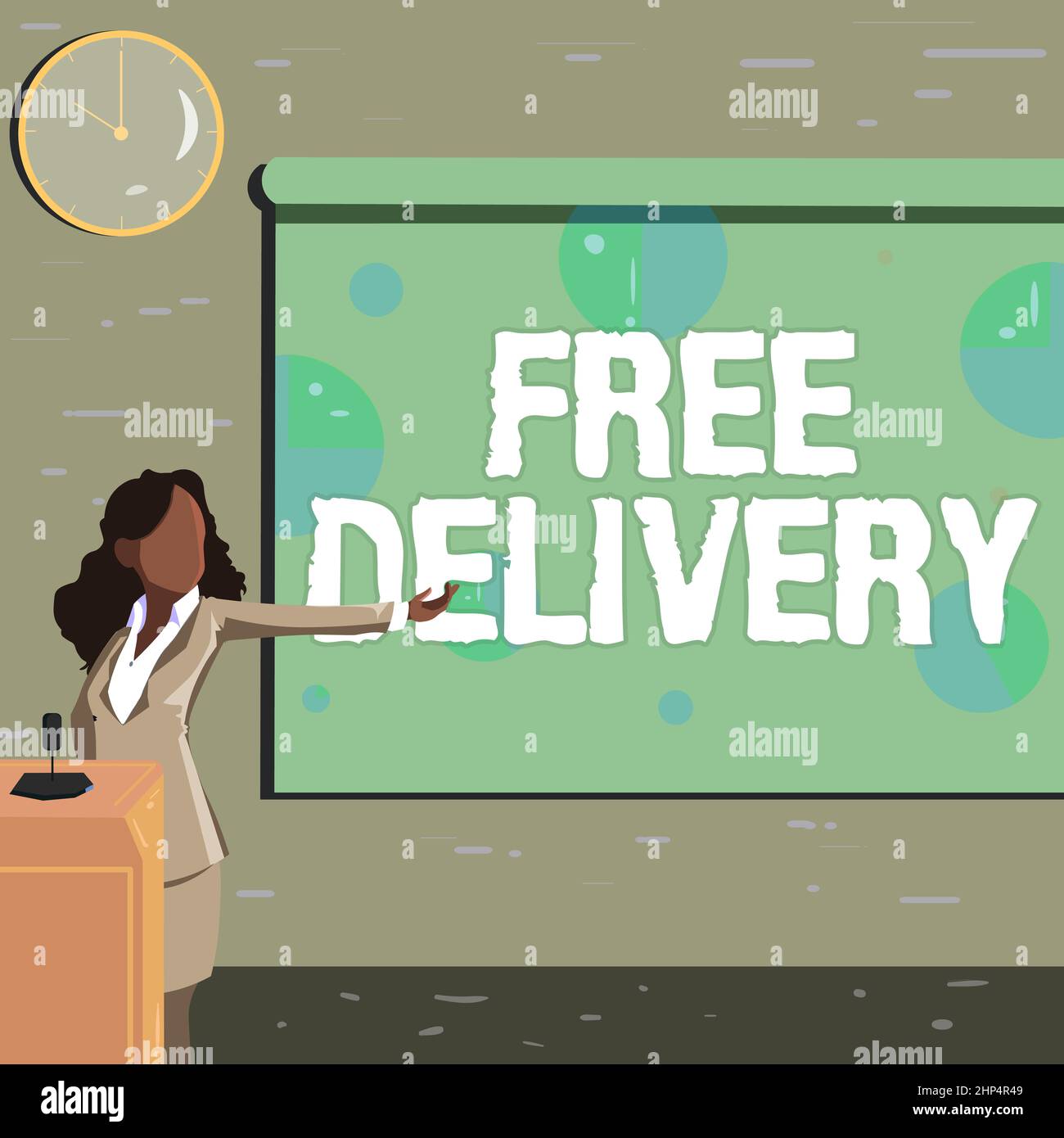 Text caption presenting Free Delivery, Business overview Shipping ... Text caption presenting Free Delivery, Business overview Shipping ...